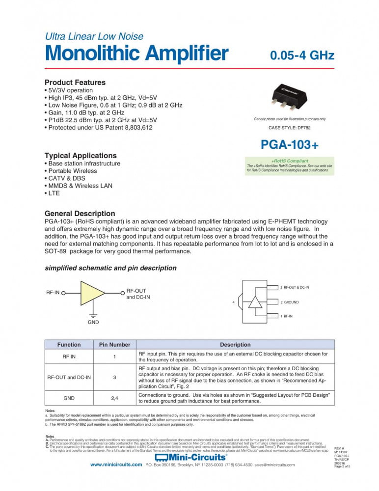 PGA-103+ datasheet page 2