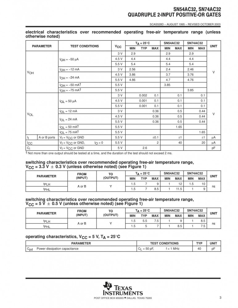 54AC32/Q2A datasheet page 4