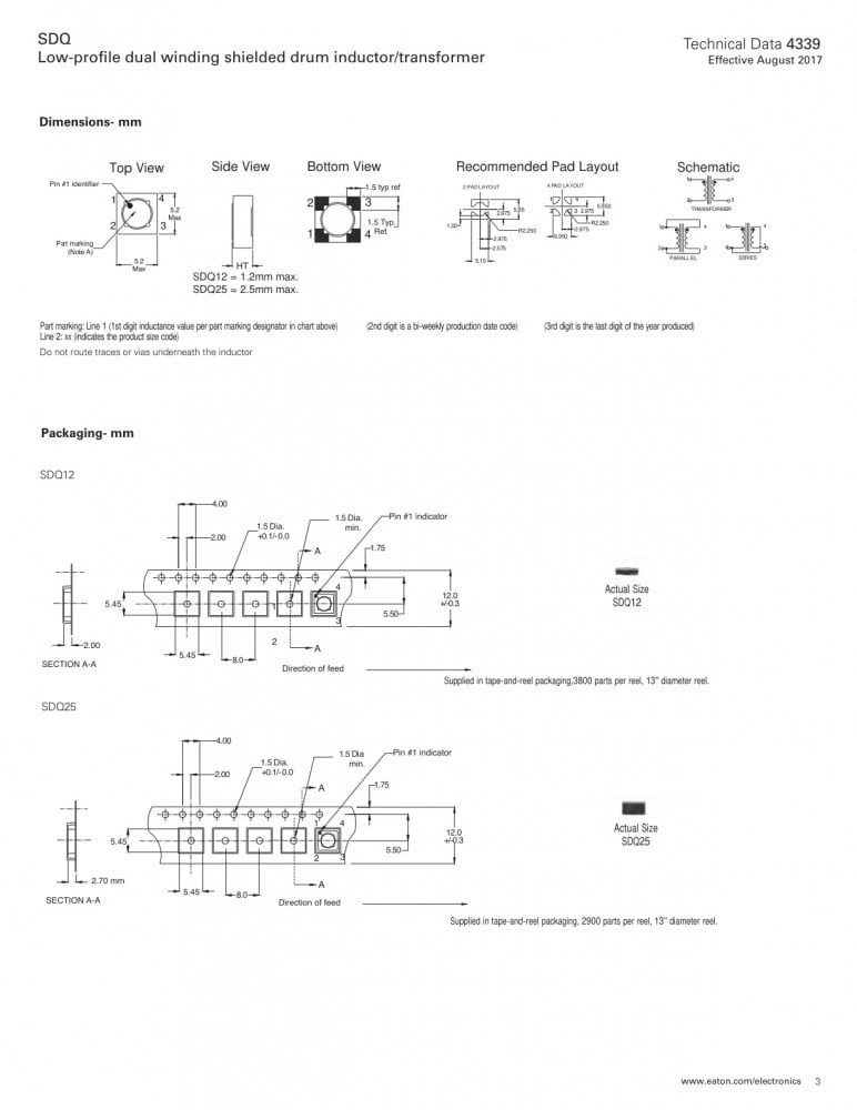 EATON SDQ series datasheet page 3