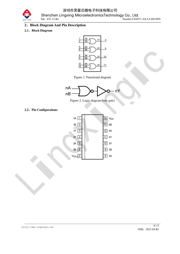 CD4071BM(LX) datasheet page 4