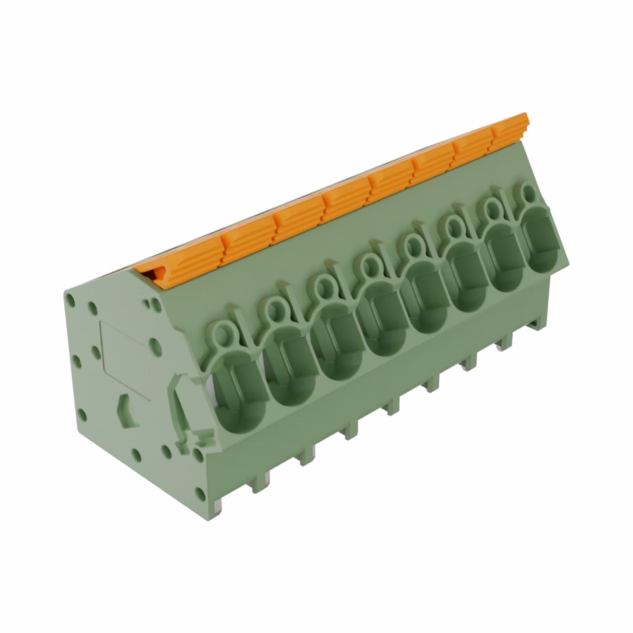 7.50mm Pitch Lever Activated Fixed Mount PCB Terminal Block, 35° Wire Entry, Bussed Terminals, 8 Circuits for sale
