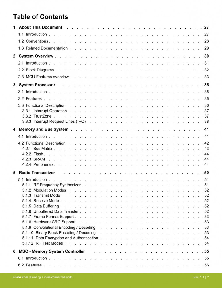 EFR32xG24 reference manual page 2