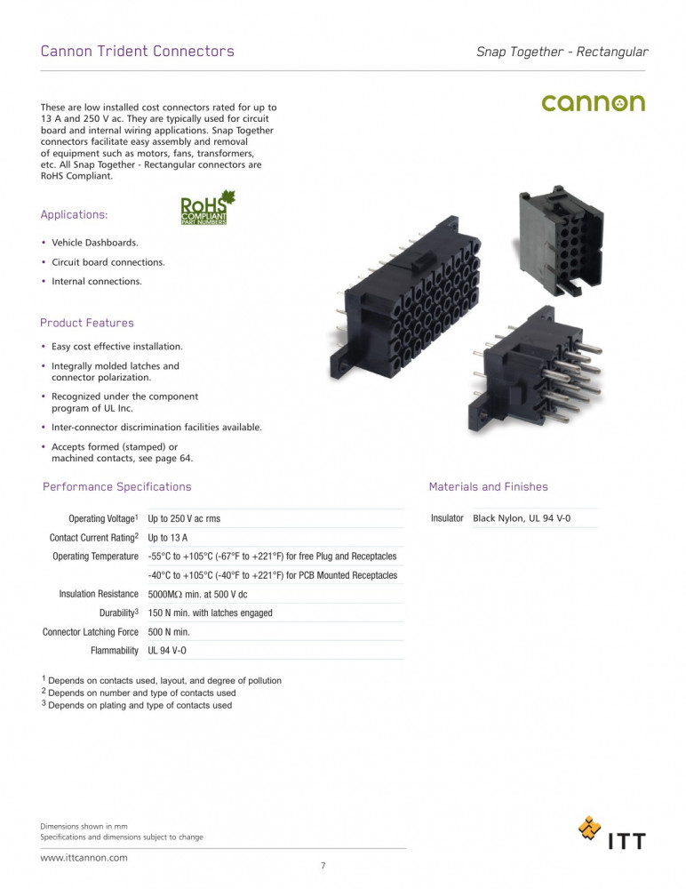 ITT CANNON Trident documentation page 7