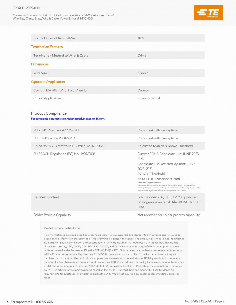 T2020012005-000 technical document page 2