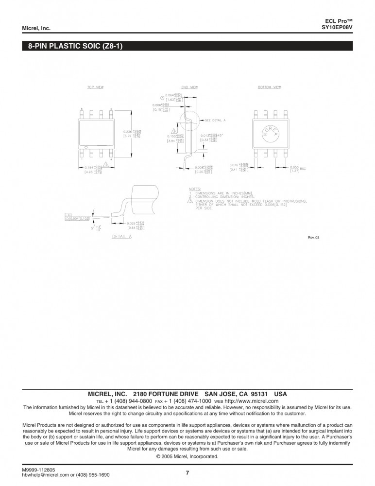 SY10EP08V datasheet page 7