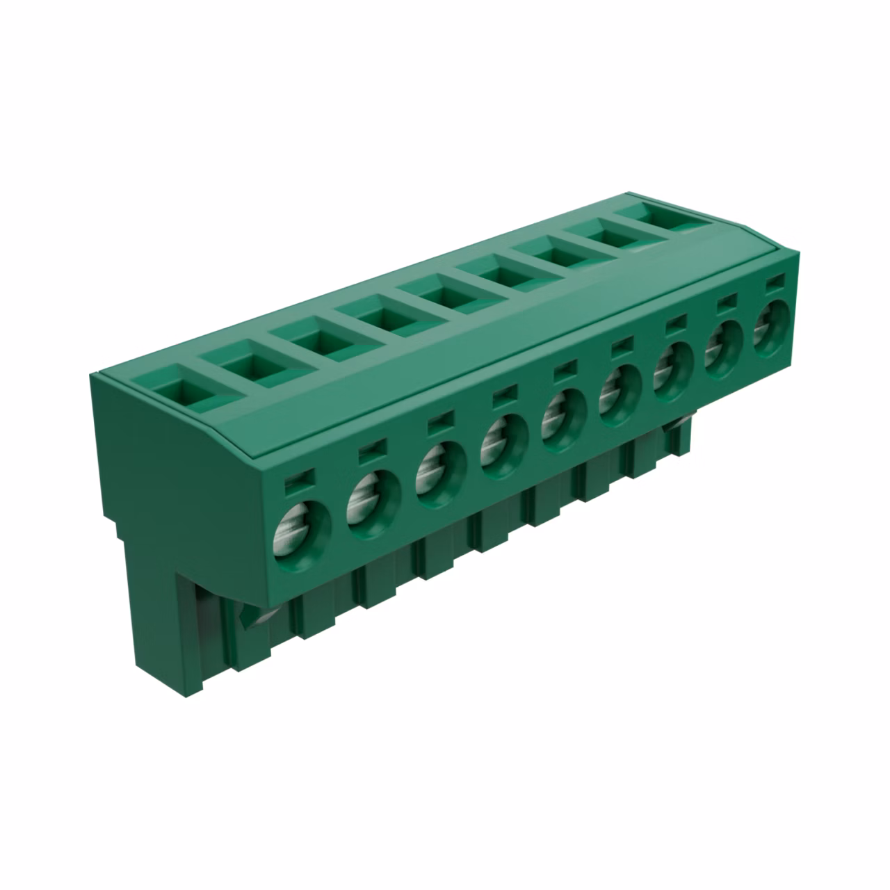 5.08mm Pitch Eurostyle Horizontal Plug, Green Housing, Gold (Au) Plated,  9 Circuits for sale