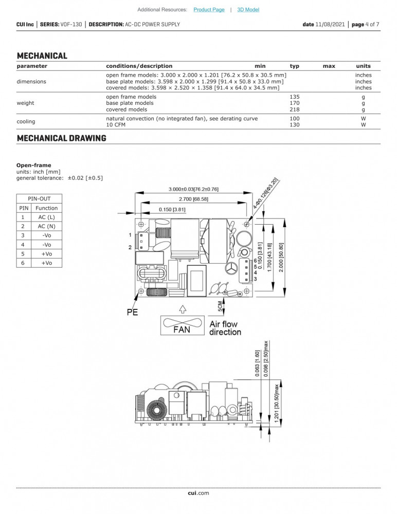 VOF-130-48-BP datasheet page 4