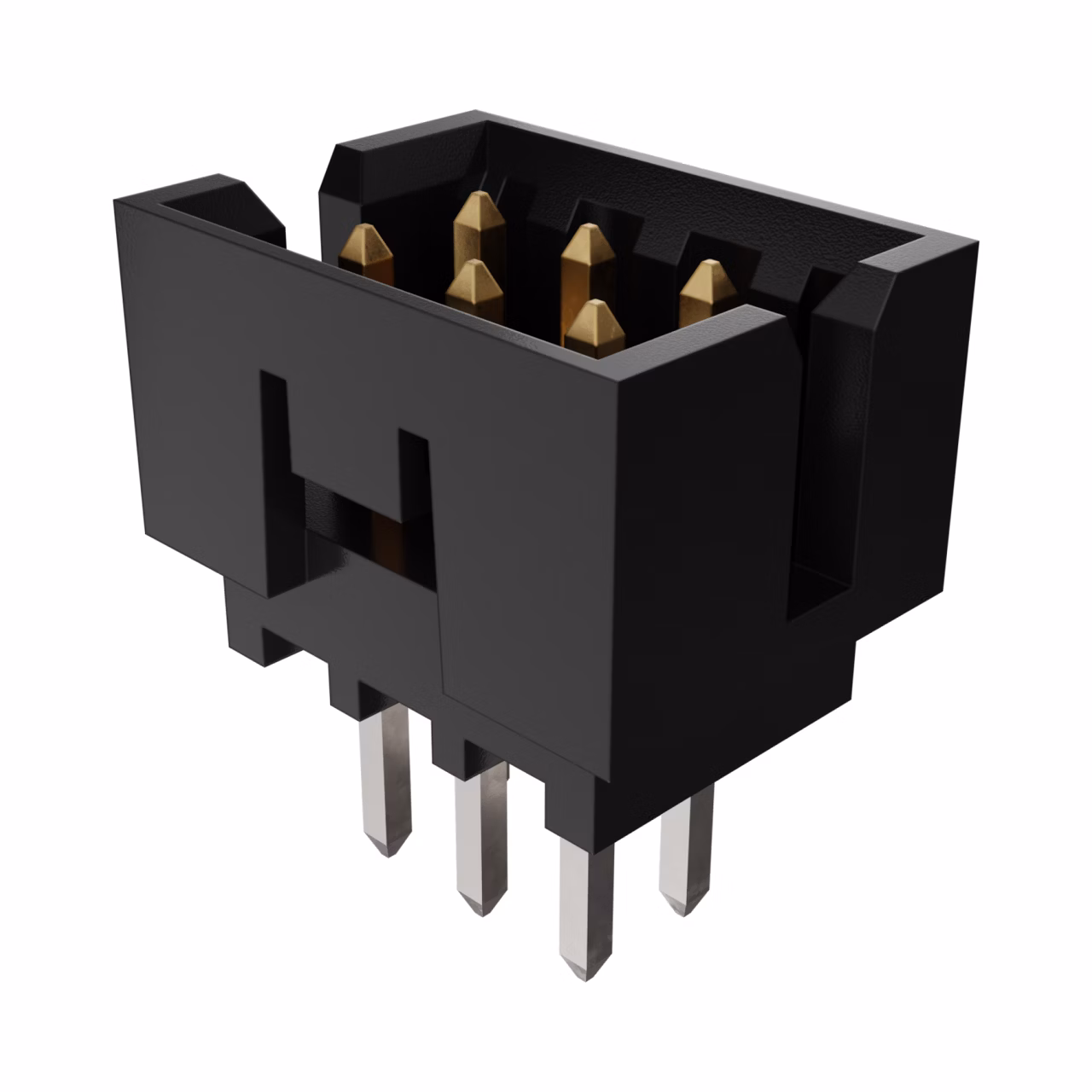 2.00mm Pitch, Milli-Grid PCB Header, Dual Row, Vertical, Through Hole, Shrouded, 6 Circuits, 0.76µm Gold (Au) Plating, 3.50mm Tail Length, Dual Side Slots, Center Friction Lock, Tube for sale