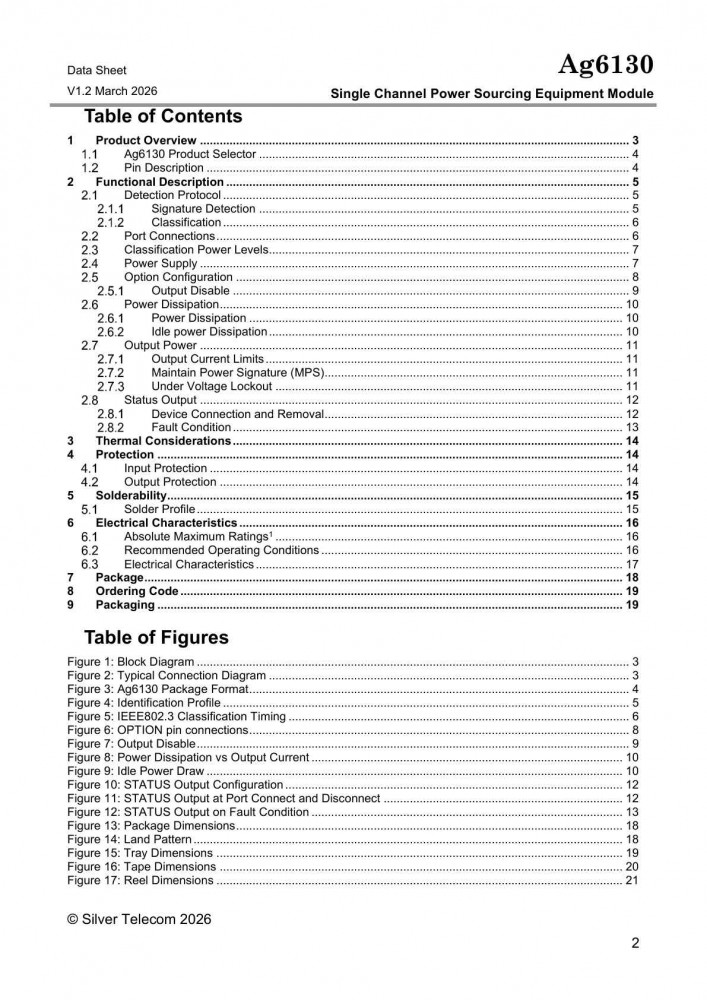 Ag6130 datasheet page 2