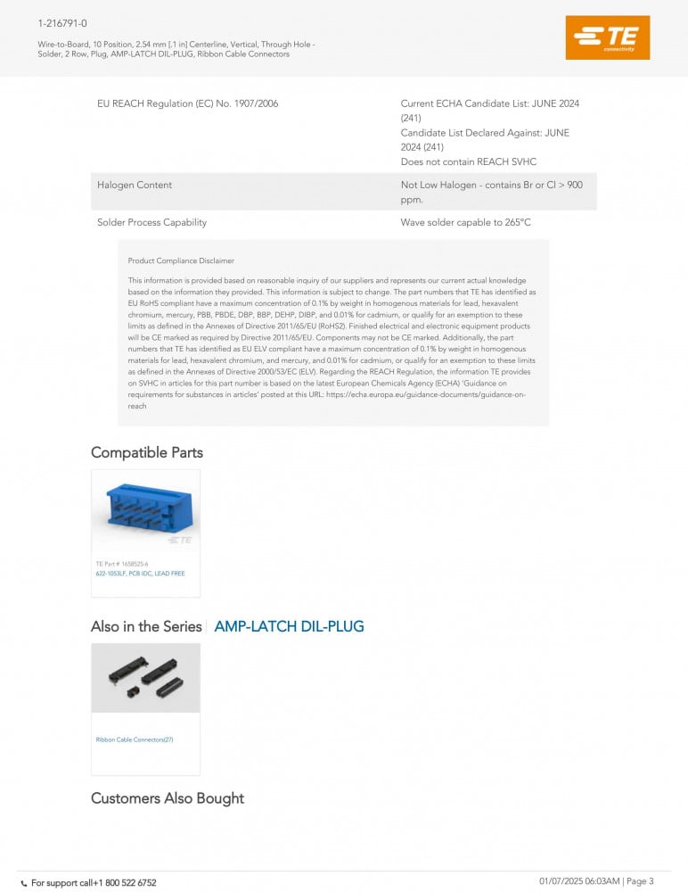 TE Connectivity 1-216791-0 document page 3