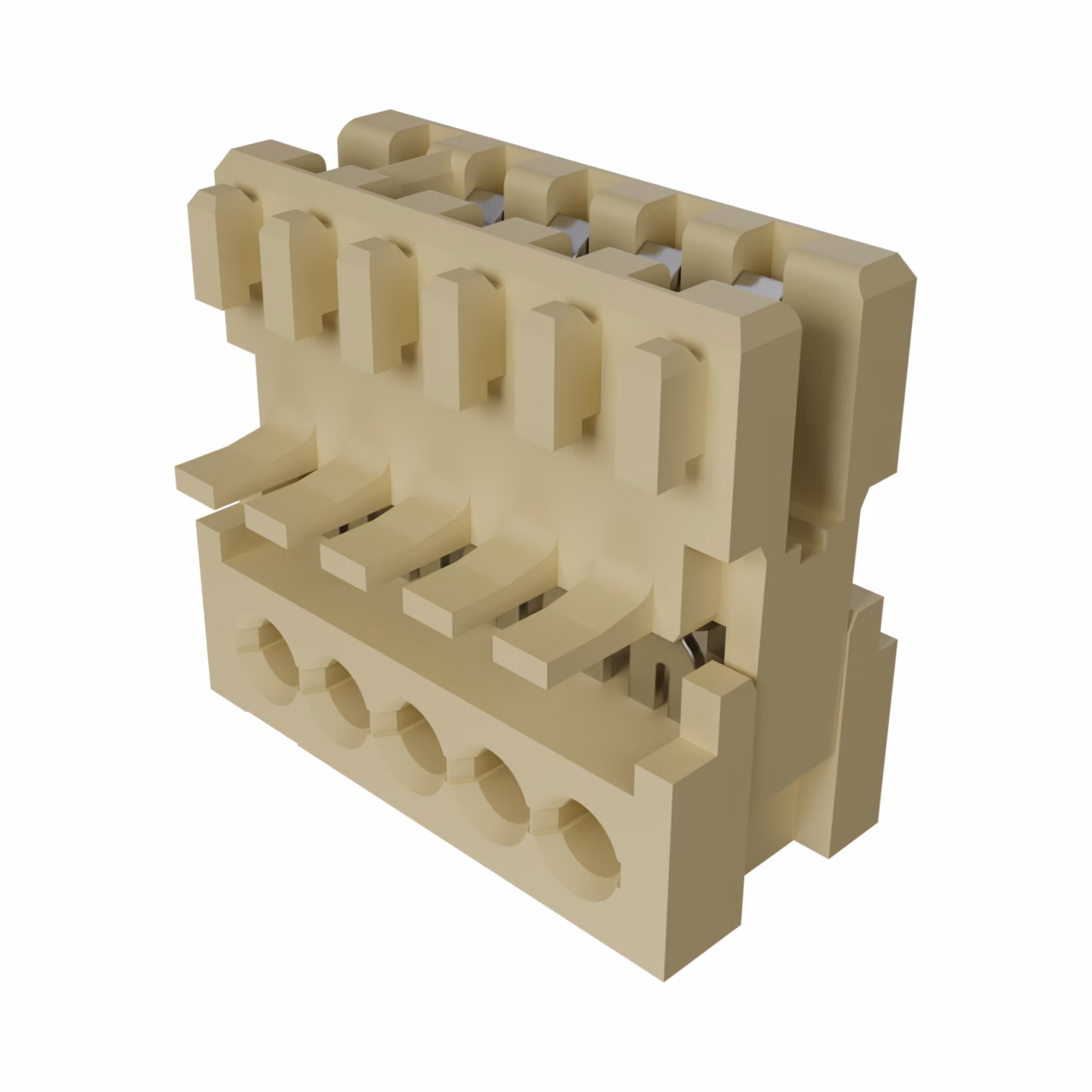 Appli-Mate RAST 2.5 Connector, 2.50mm Pitch, Female, 5 Circuits, All Position Keys, Open Endwalls, Polarizing Rib Between 1/2 for sale