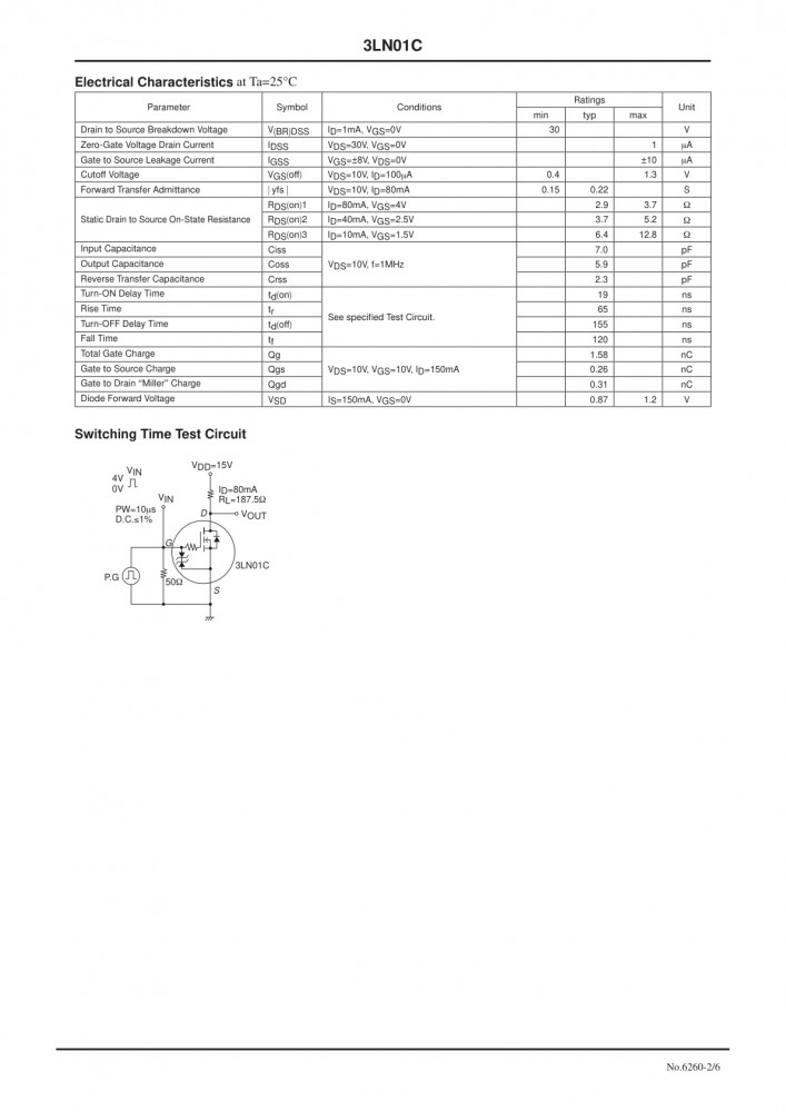 3LN01C datasheet visual page 2