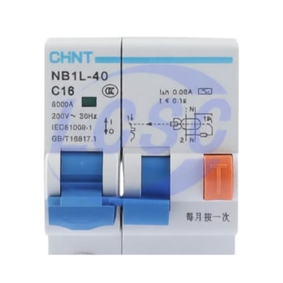 CHINT NB1LE-40 2P C16 30mA Miniature Residual Current Circuit Breaker