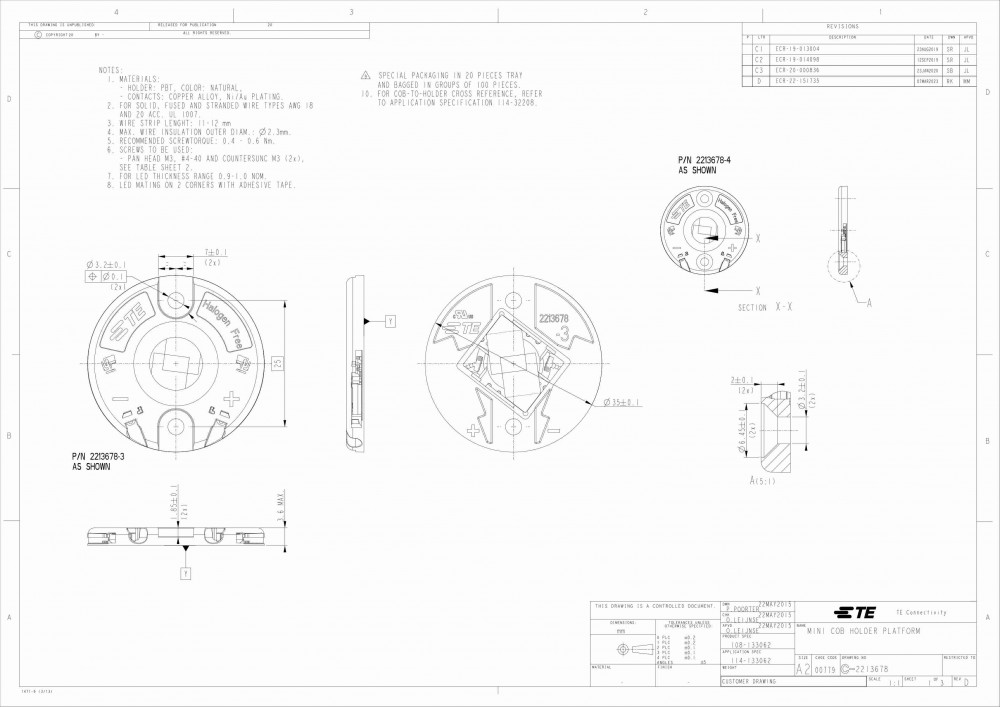 TE Connectivity 2213678-5 drawing page 1