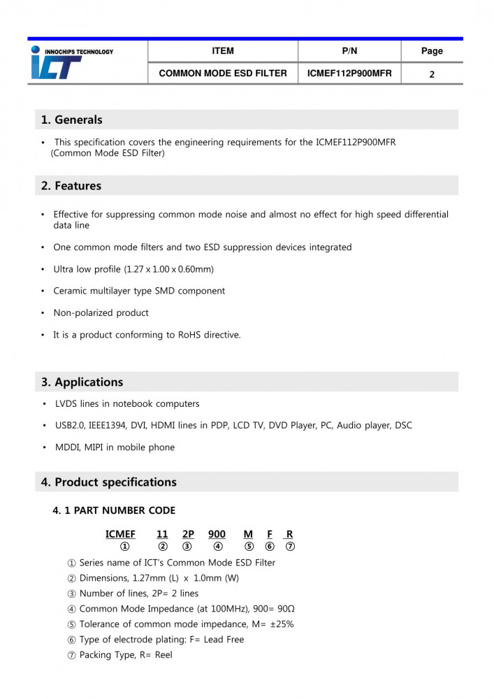 ICMEF112P900MFR datasheet page 2