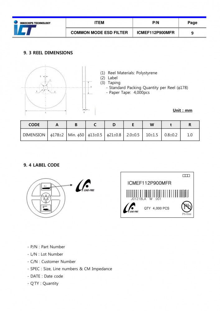 ICMEF112P900MFR datasheet page 9