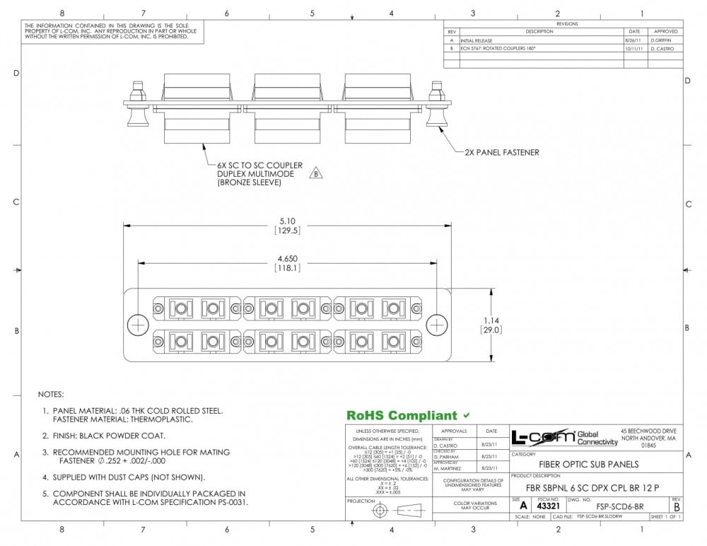 FSP-SCD6-BR technical document preview