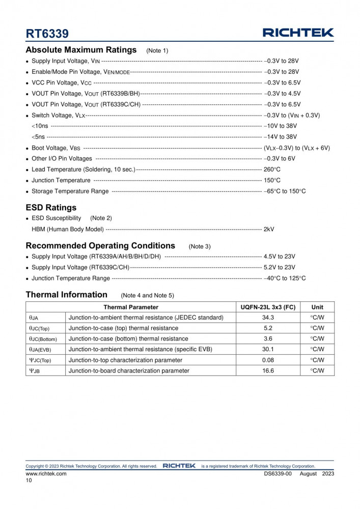 RT6339 technical document page 10