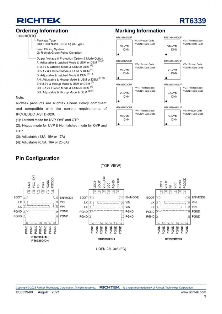 RT6339 technical document page 3