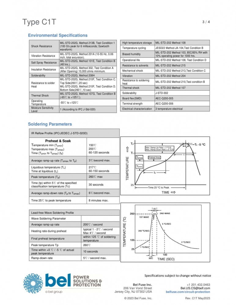 Bel Fuse 0685T3000-01 datasheet page 3