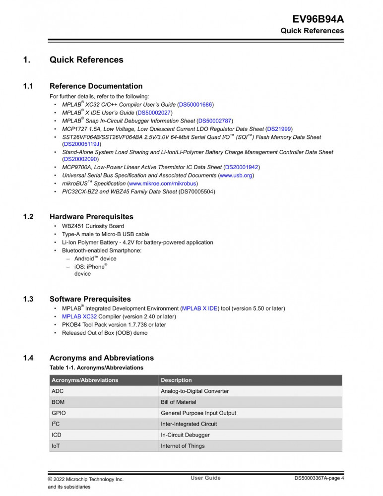 WBZ451 Curiosity Board documentation page 4