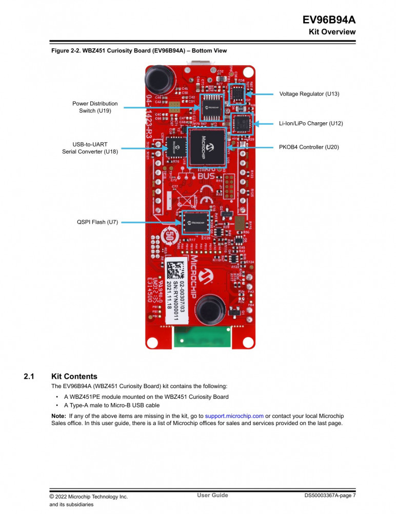 WBZ451 Curiosity Board documentation page 7