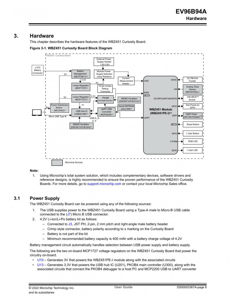 WBZ451 Curiosity Board documentation page 8