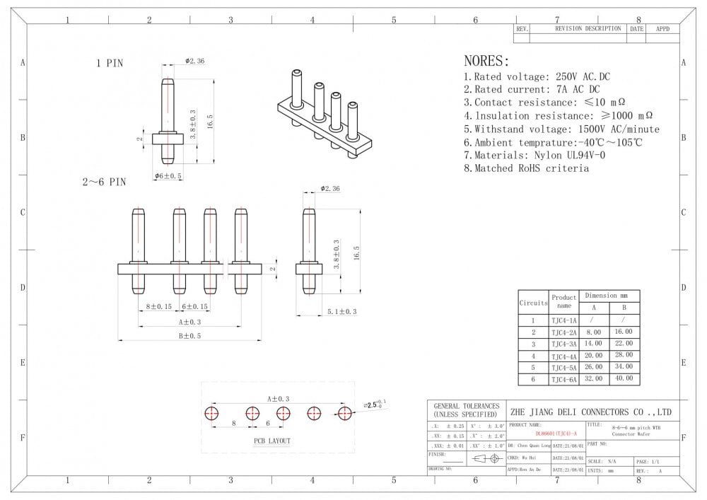 DLL TJC4-T technical drawing page 1