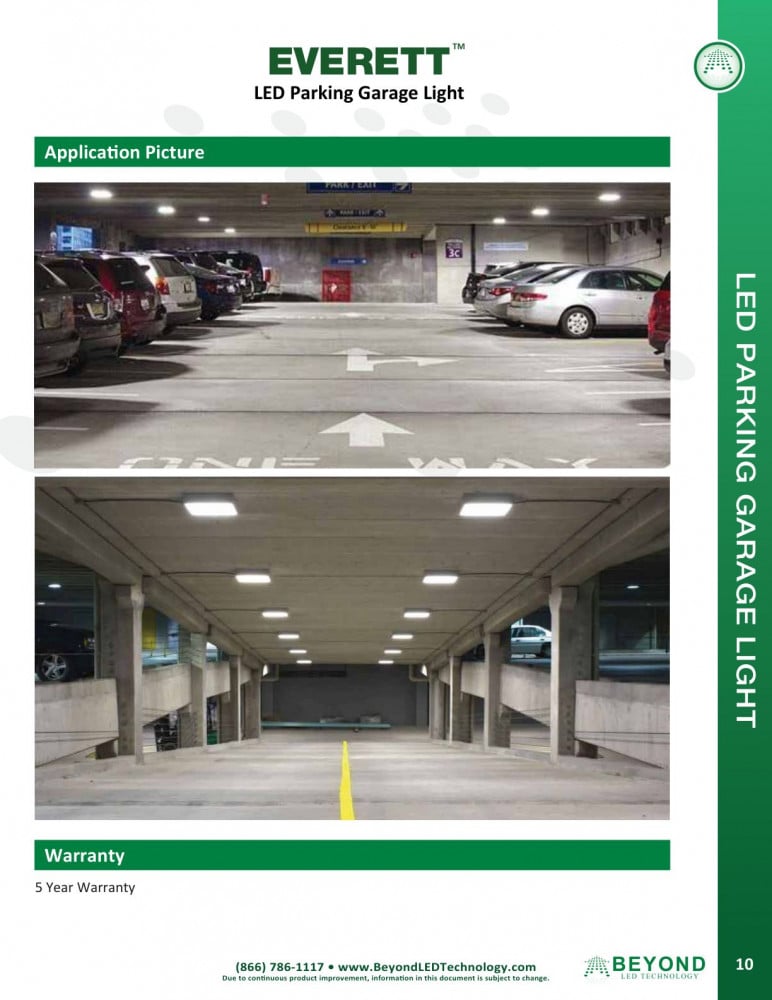 EVERETT LED Parking Garage Light technical document page 10