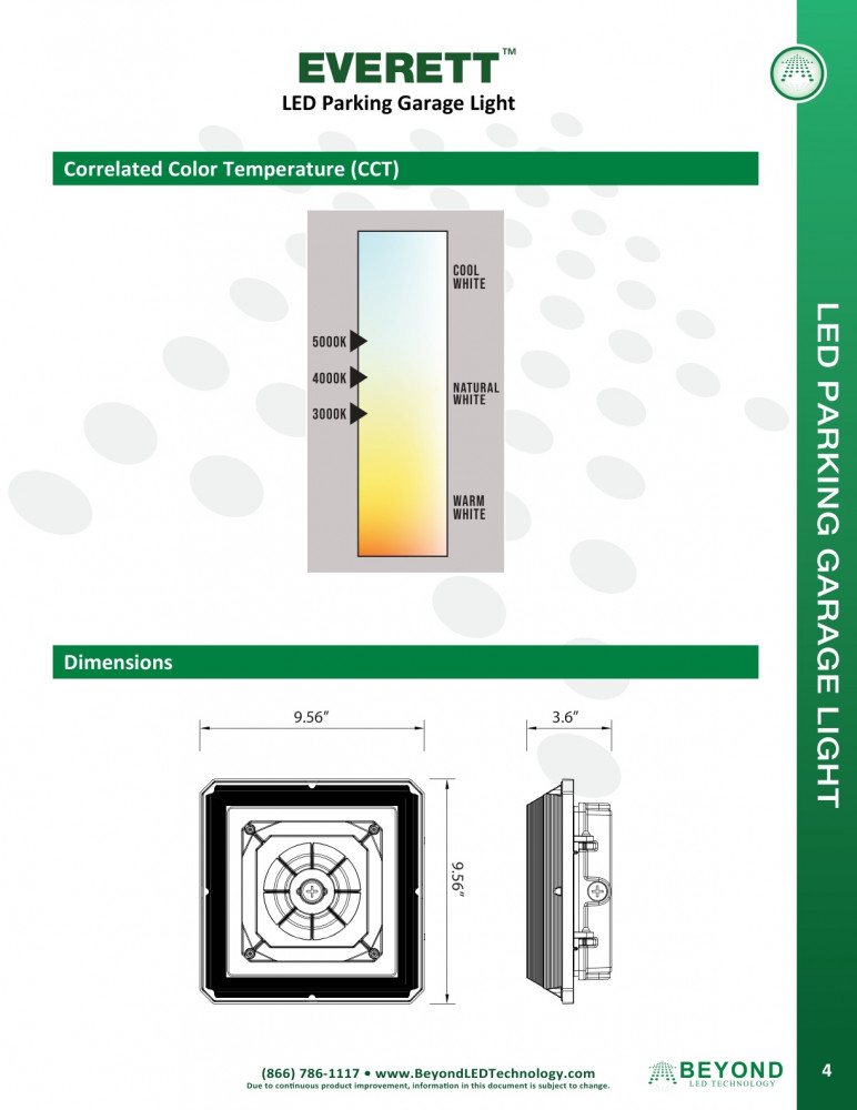 EVERETT LED Parking Garage Light technical document page 4