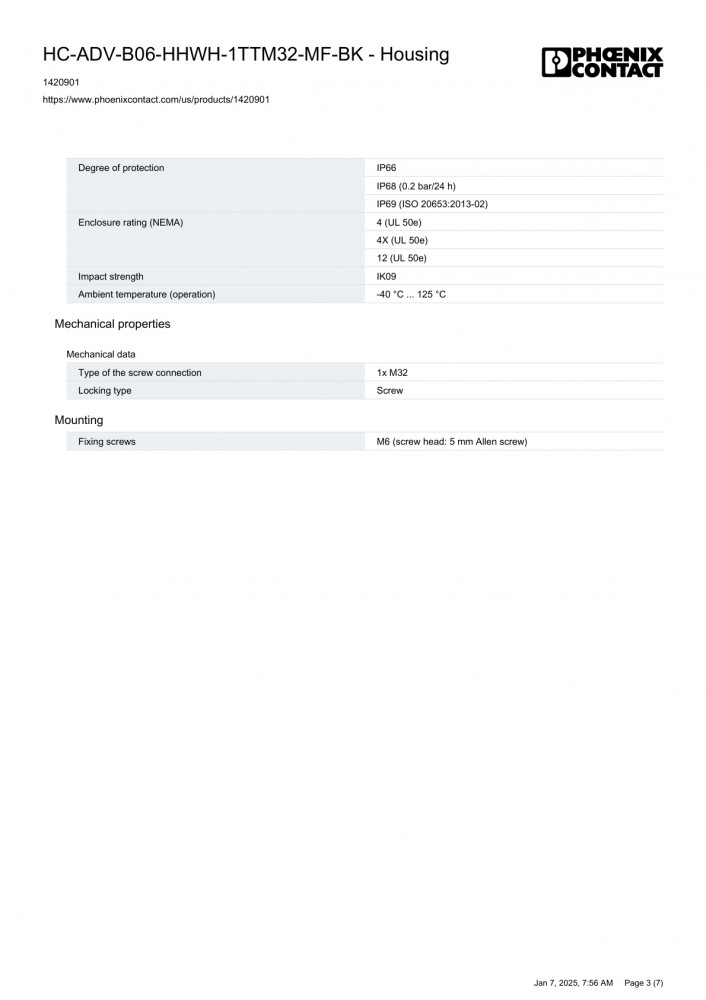 Phoenix Contact 1420901 technical document page 3