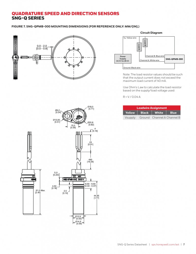Honeywell SNG-Q series technical document page 7