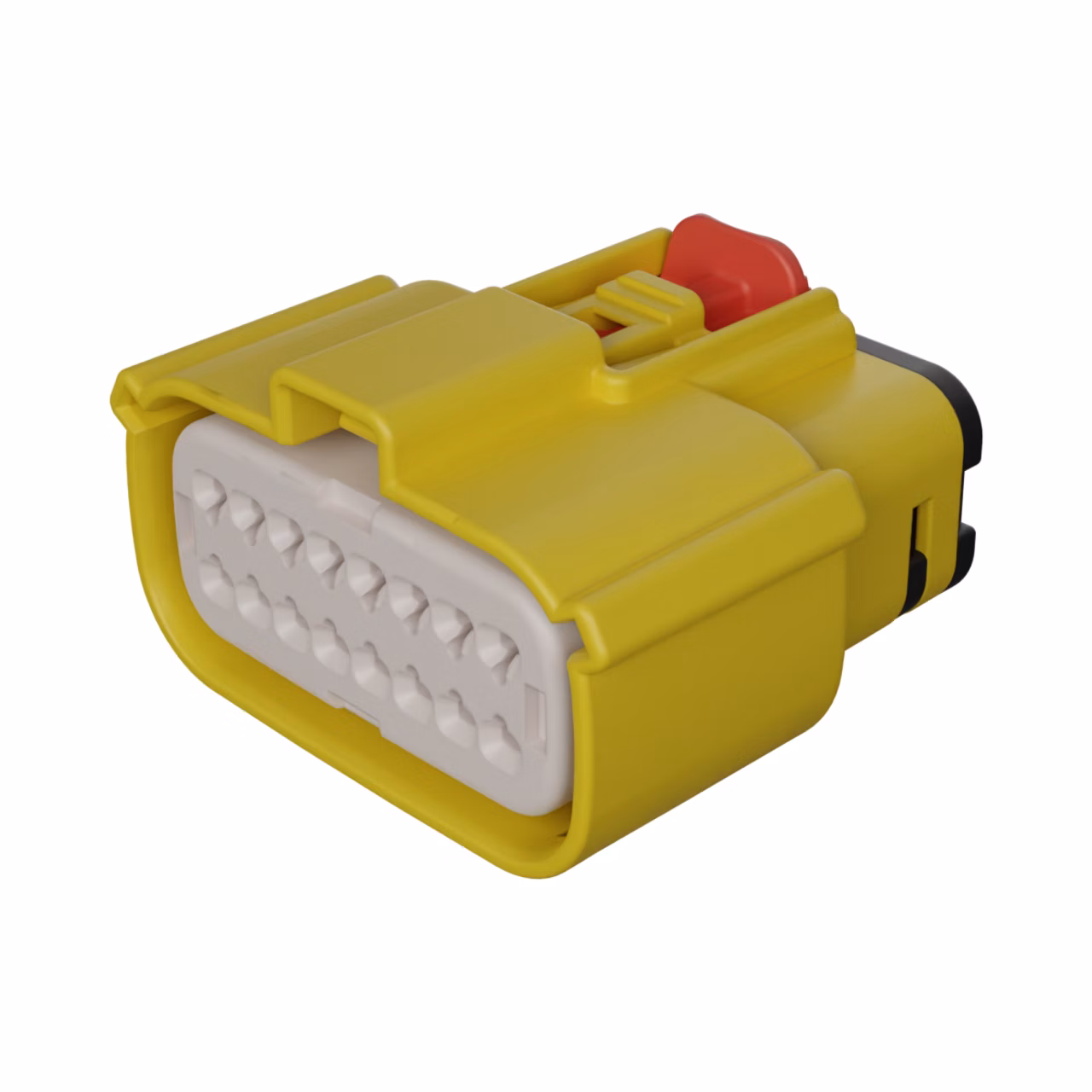 MX150 Mat-Sealed Female Connector Assembly, Dual Row, 16 Circuits, Keying Option A, with Connector Position Assurance, Yellow for sale