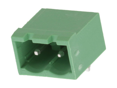5.08mm Pitch Eurostyle Right-Angle PCB Header, Green Housing, 6 Circuits