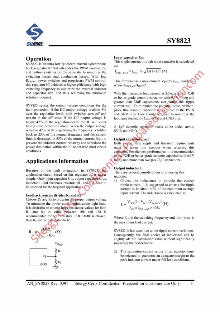 SY8823QUC datasheet page 8