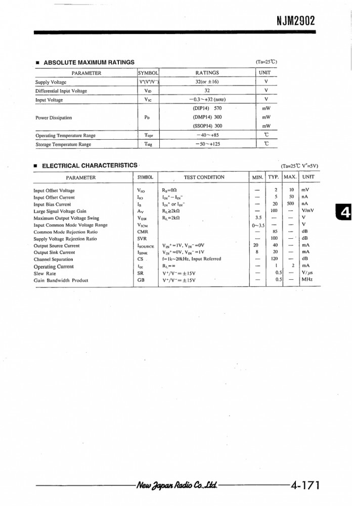 NJM2902M-TE1 datasheet page 2