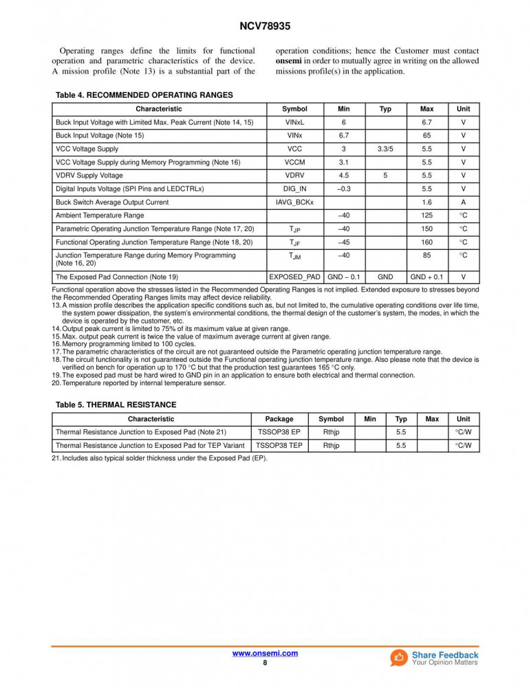 NCV78935 datasheet page 8