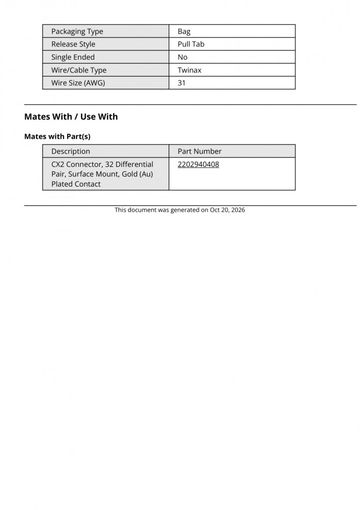 MOLEX 2200144045 technical drawing, page 3