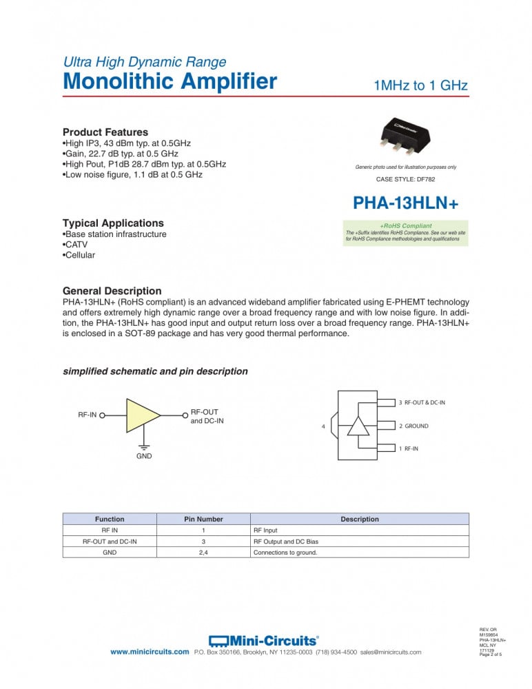 PHA-13HLN+ datasheet page 2