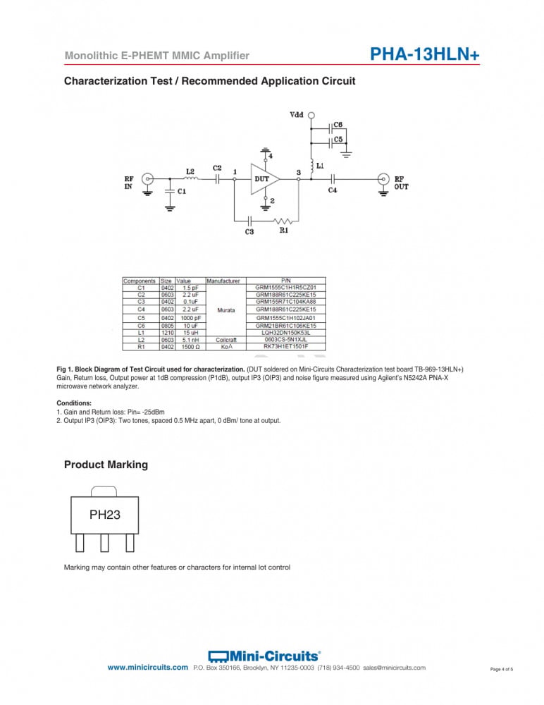 PHA-13HLN+ datasheet page 4