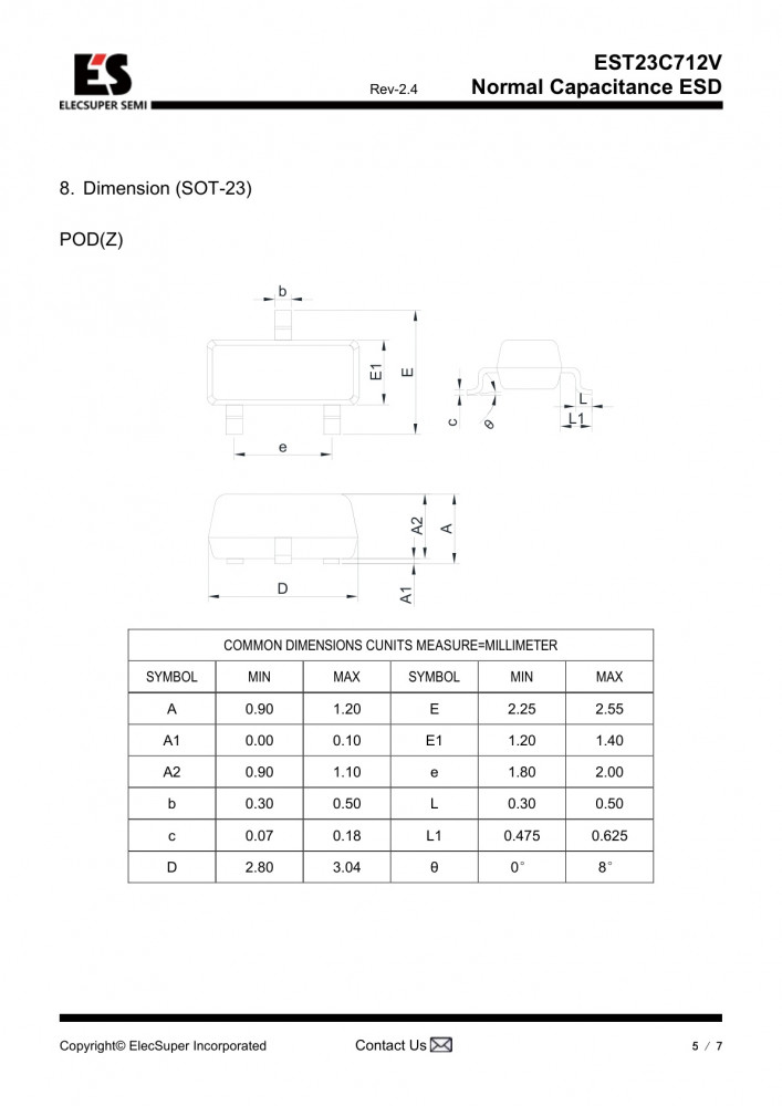 EST23C712V datasheet page 5