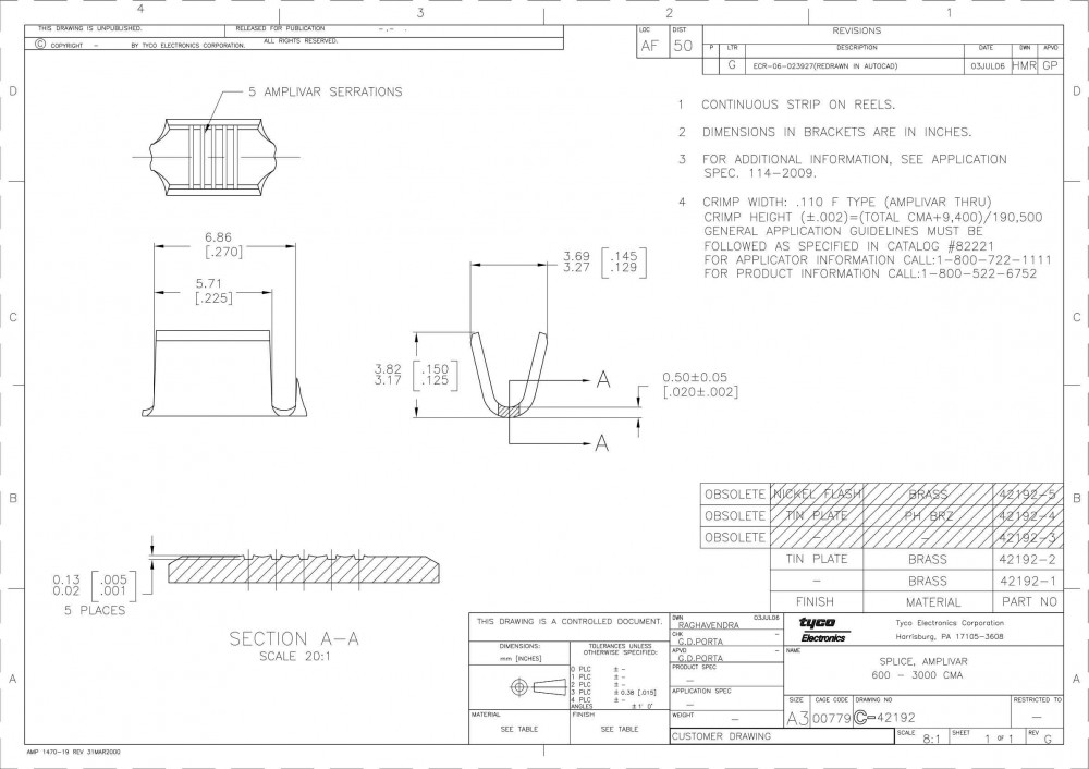 TE Connectivity 42192-2 technical drawing page