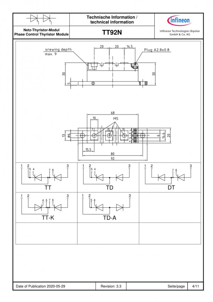 TT92N16KOF technical document page 4