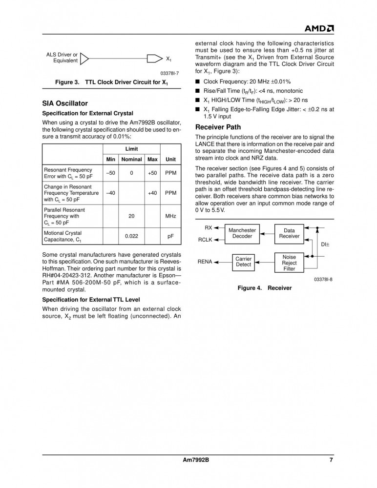 AM7992B technical document page 7