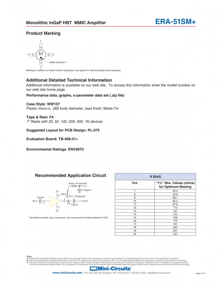 ERA-51SM+ datasheet page 3