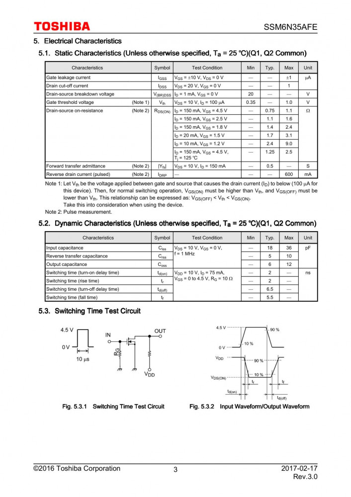 SSM6N35AFE,LF datasheet page 3