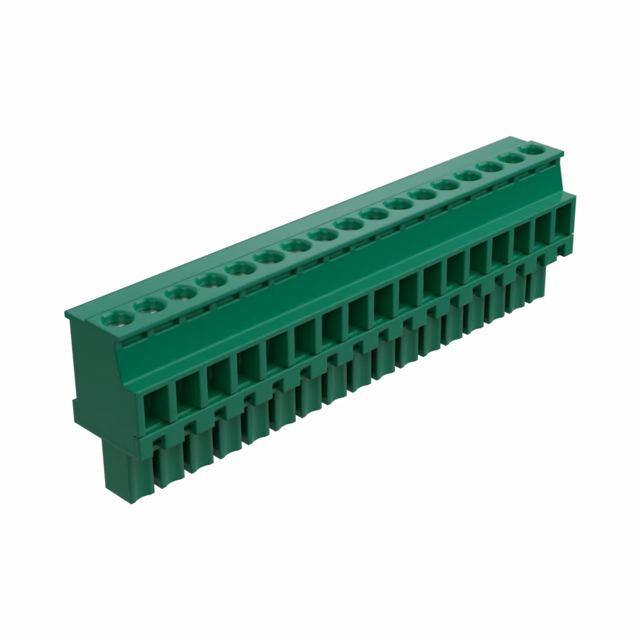 3.81mm Pitch Eurostyle Vertical Plug, with Reverse Imprinting, Rear Wire  Entry, Green Housing, 17 Circuits for sale