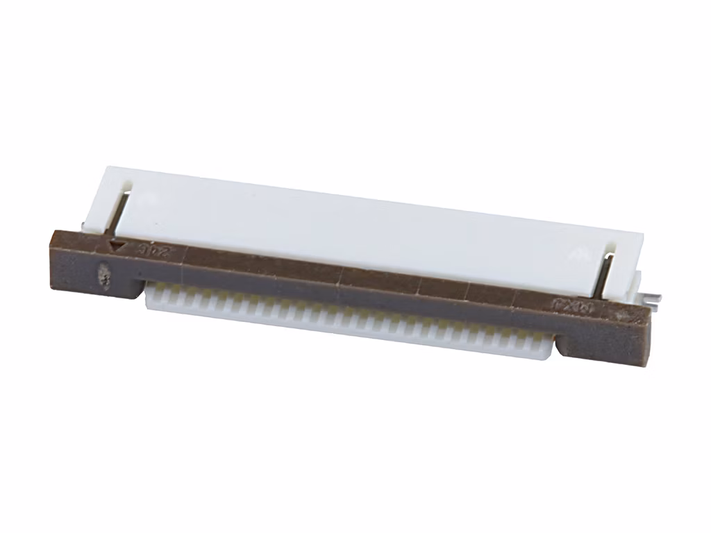 Easy-On FFC/FPC Connector, 0.50mm Pitch, Slider Series, Right-Angle, Bottom Contact, 2.00mm Height, 21 Circuits, Tin-Bismuth Plating