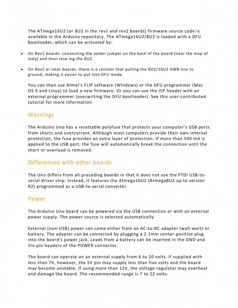 Arduino Uno Rev3 technical document page 4