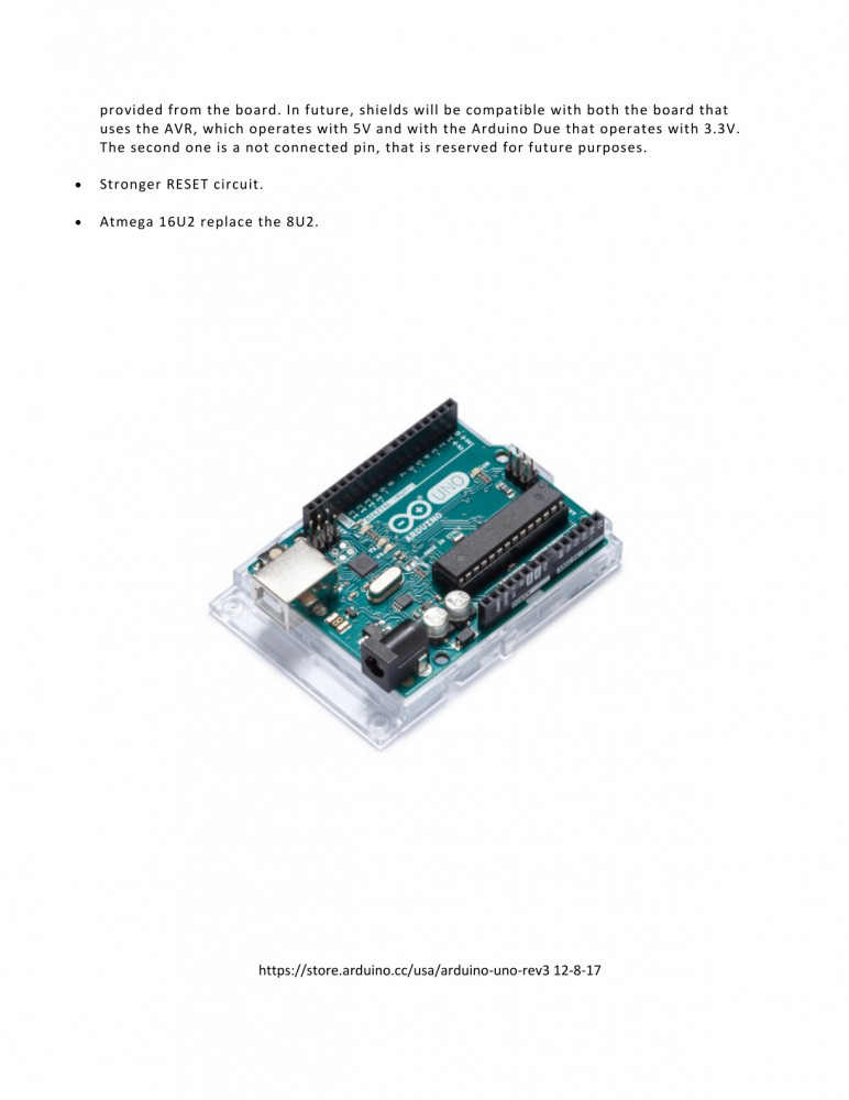 Arduino Uno Rev3 technical document page 8
